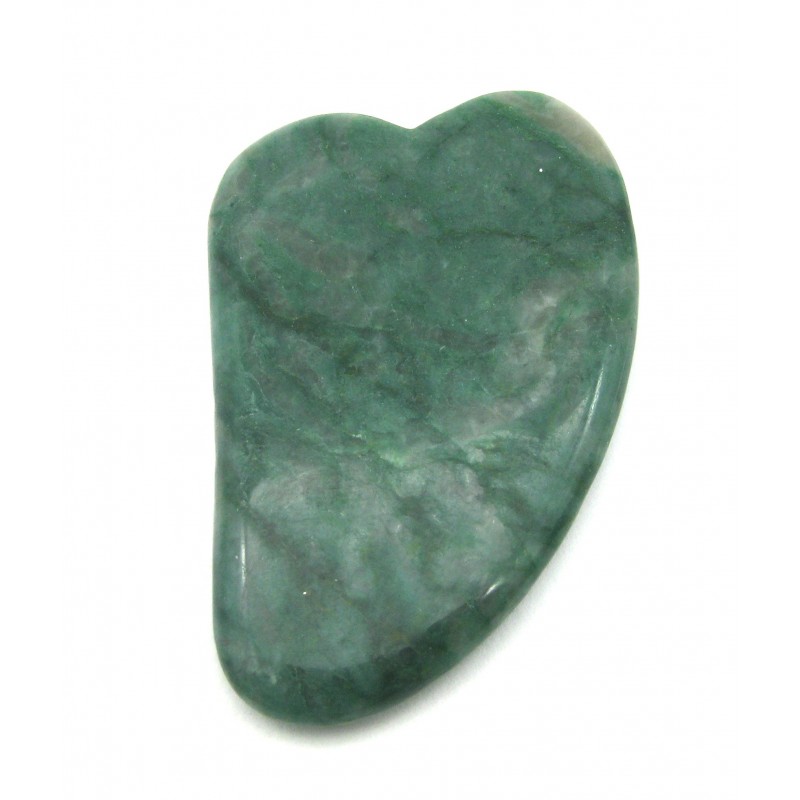 Gua Sha Budstone (Grünschiefer) 4 x 7 cm - Steinvielfalt.de